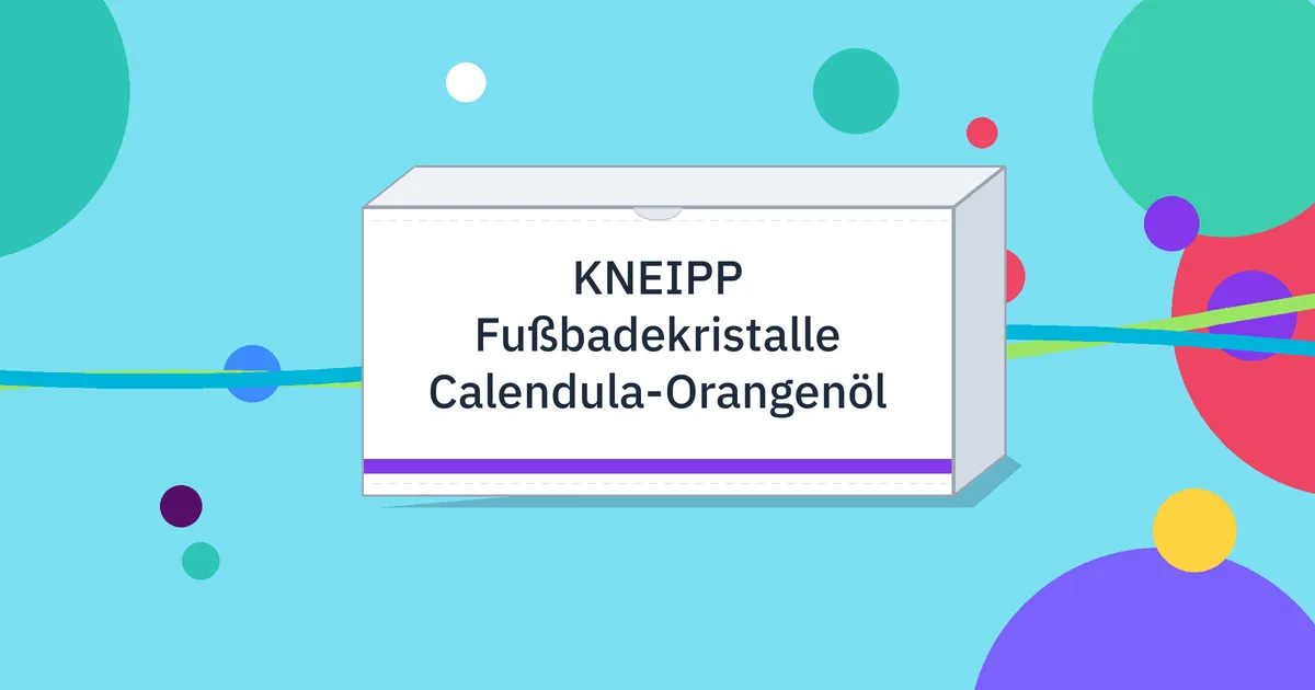 Symbolbild: Packung mit der Aufschrift KNEIPP Fußbadekristalle Calendula-Orangenöl (PZN 16503507) – Verfügbarkeit und Bezug in Apotheken in Frankfurt am Main