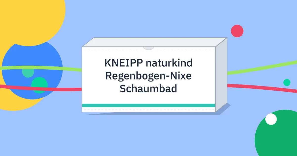Symbolbild: Packung mit der Aufschrift KNEIPP naturkind Regenbogen-Nixe Schaumbad (PZN 19272296) – Verfügbarkeit und Bezug in Apotheken in Frankfurt am Main