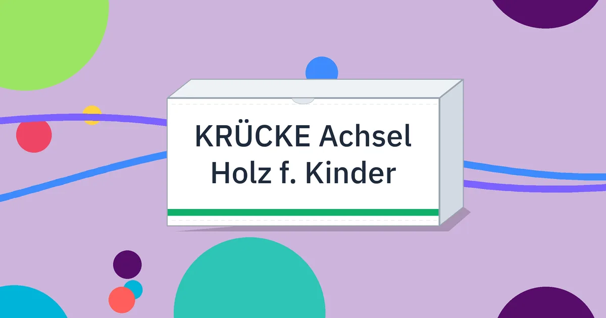 Symbolbild: Packung mit der Aufschrift KRÜCKE Achsel Holz f. Kinder (PZN 01966331) – Verfügbarkeit und Bezug in Apotheken in Frankfurt am Main