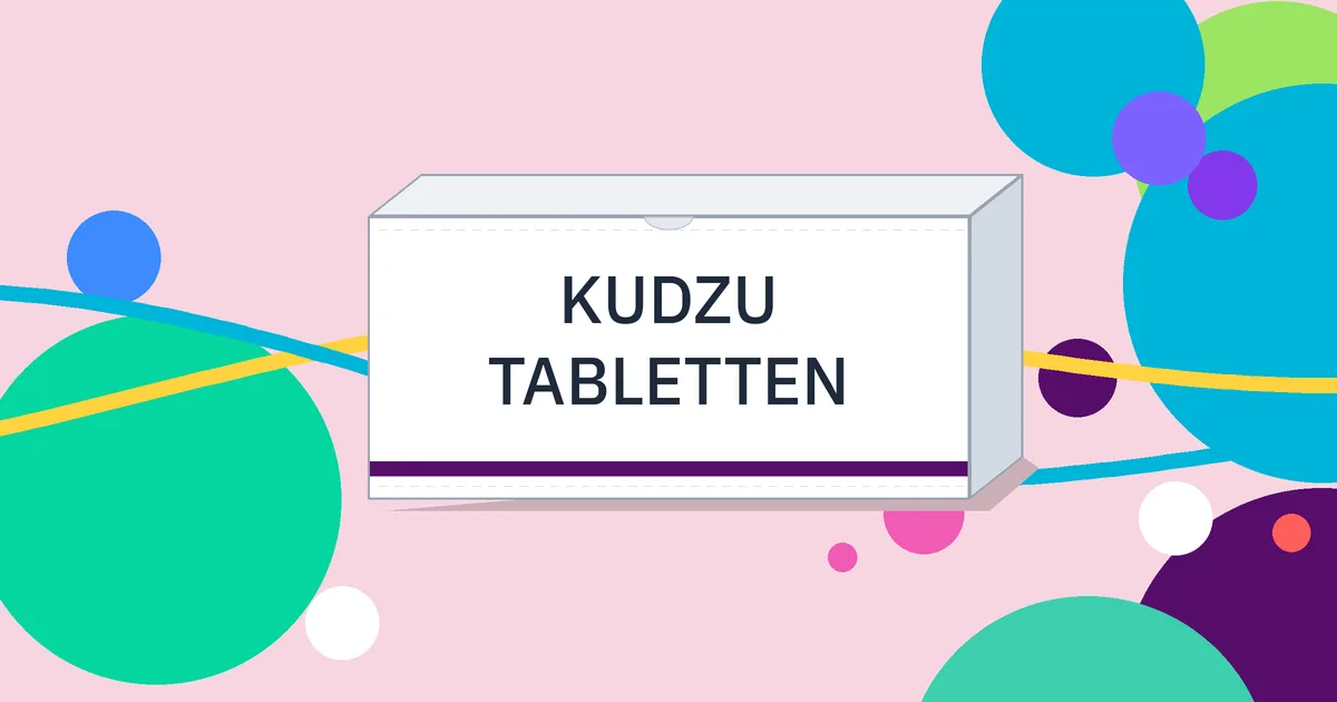 Symbolbild: Packung mit der Aufschrift KUDZU TABLETTEN (PZN 03849629) – Verfügbarkeit und Bezug in Apotheken in Frankfurt am Main