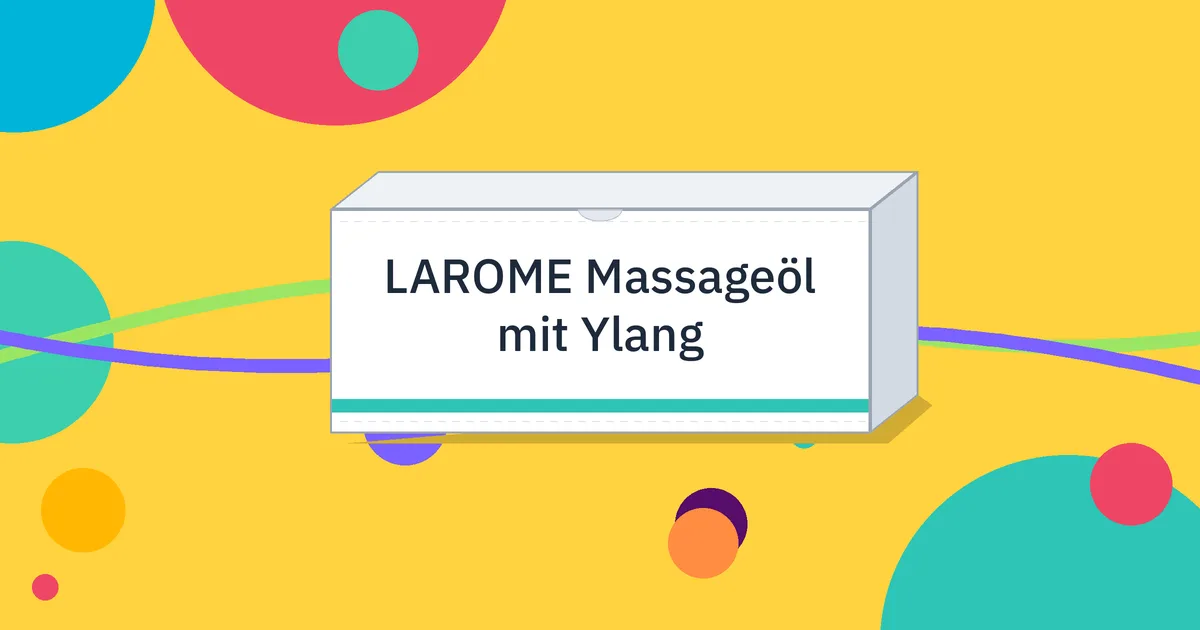 Symbolbild: Packung mit der Aufschrift LAROME Massageöl mit Ylang (PZN 06817268) – Verfügbarkeit und Bezug in Apotheken in Frankfurt am Main