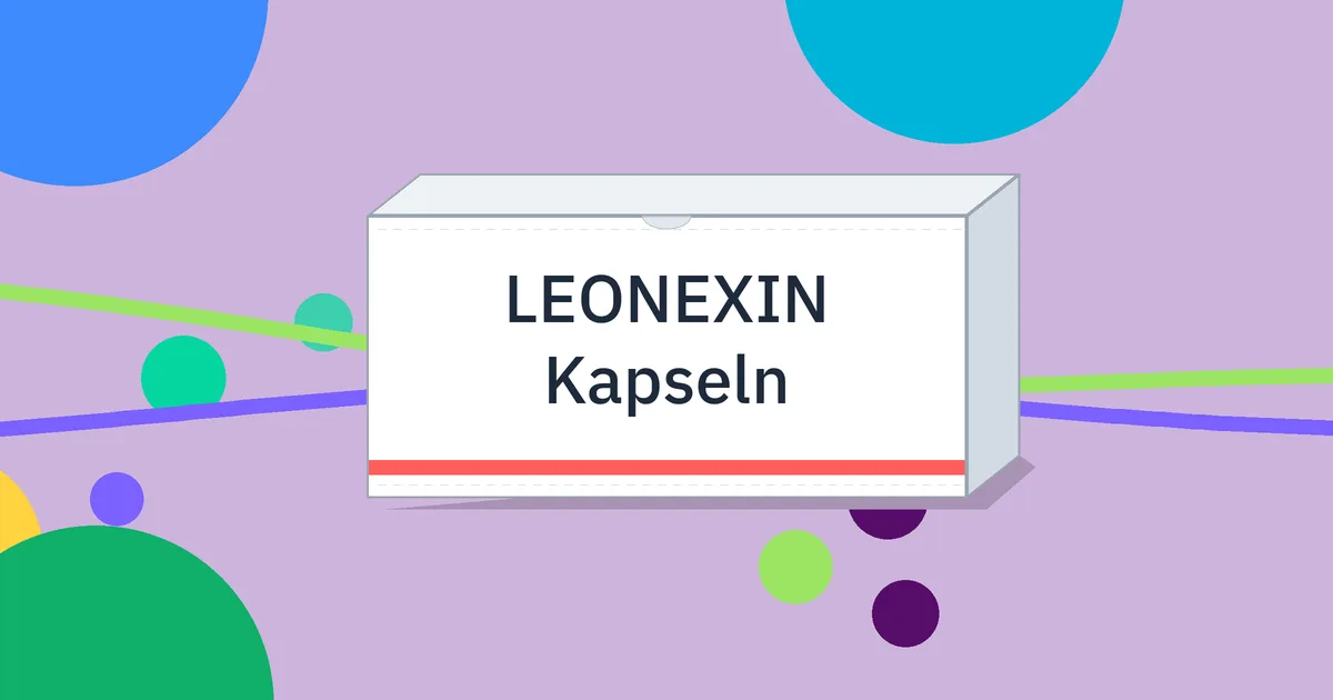 Symbolbild: Packung mit der Aufschrift LEONEXIN Kapseln (PZN 19400653) – Verfügbarkeit und Bezug in Apotheken in Frankfurt am Main