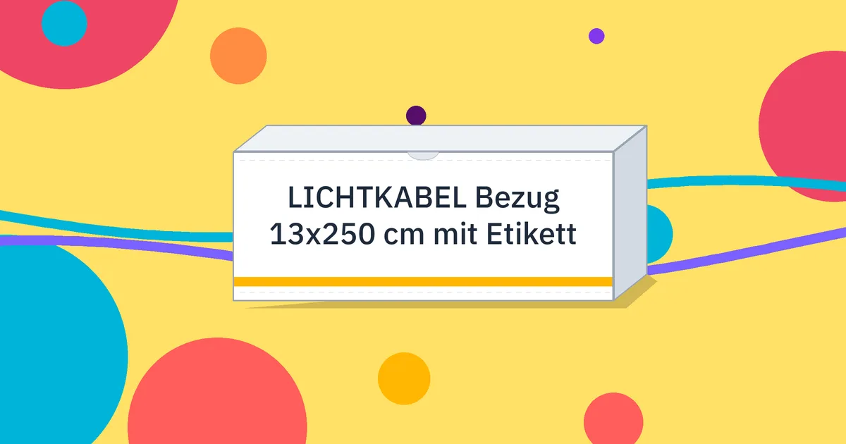 Symbolbild: Packung mit der Aufschrift LICHTKABEL Bezug 13x250 cm mit Etikett (PZN 07598986) – Verfügbarkeit und Bezug in Apotheken in Frankfurt am Main