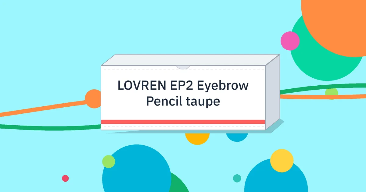 Symbolbild: Packung mit der Aufschrift LOVREN EP2 Eyebrow Pencil taupe (PZN 20030948) – Verfügbarkeit und Bezug in Apotheken in Frankfurt am Main