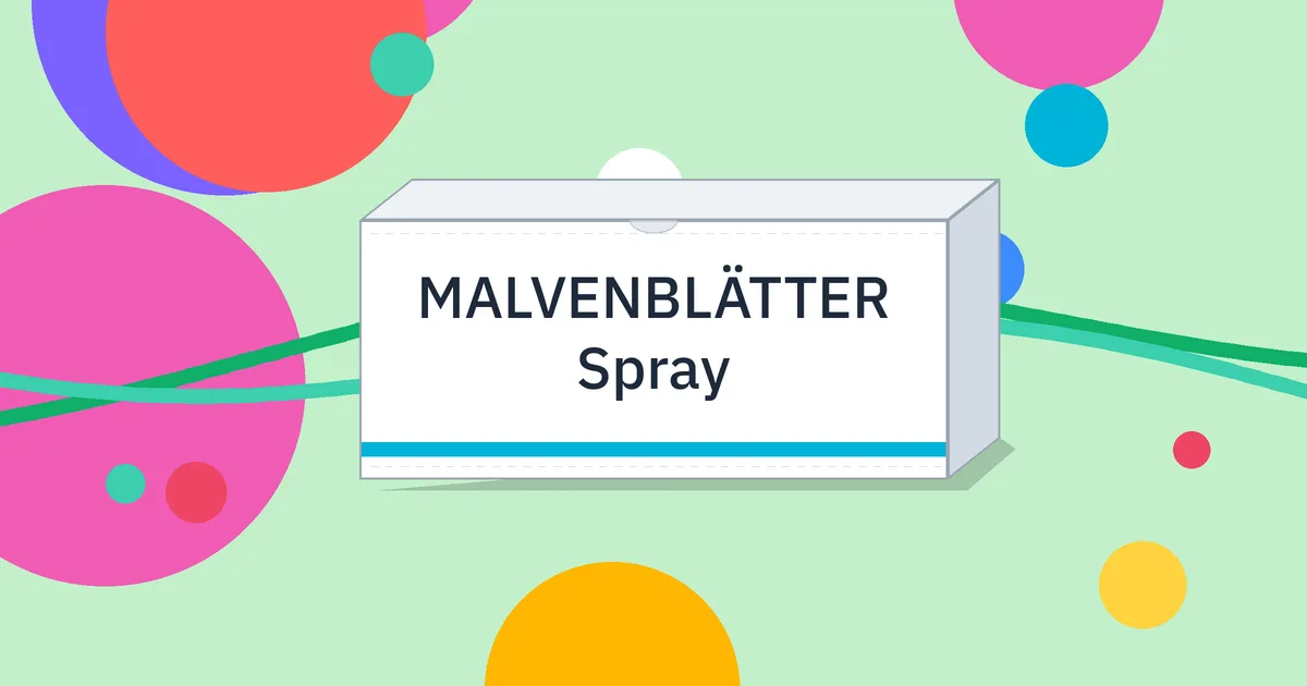 Symbolbild: Packung mit der Aufschrift MALVENBLÄTTER Spray (PZN 11713186) – Verfügbarkeit und Bezug in Apotheken in Frankfurt am Main