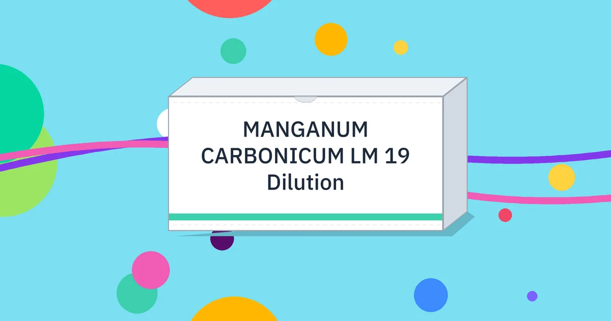 Symbolbild: Packung mit der Aufschrift MANGANUM CARBONICUM LM 19 Dilution (PZN 12942902) – Verfügbarkeit und Bezug in Apotheken in Frankfurt am Main
