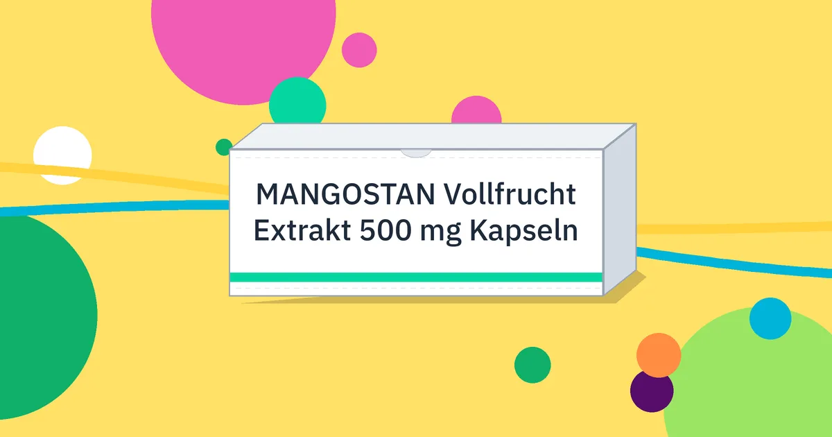 Symbolbild: Packung mit der Aufschrift MANGOSTAN Vollfrucht Extrakt 500 mg Kapseln (PZN 10992959) – Verfügbarkeit und Bezug in Apotheken in Frankfurt am Main