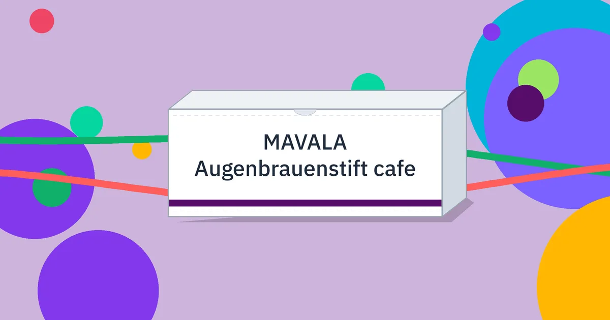 Symbolbild: Packung mit der Aufschrift MAVALA Augenbrauenstift cafe (PZN 20718780) – Verfügbarkeit und Bezug in Apotheken in Frankfurt am Main
