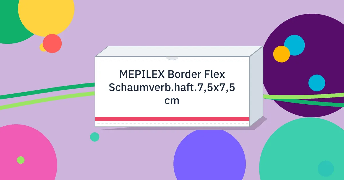 Symbolbild: Packung mit der Aufschrift MEPILEX Border Flex Schaumverb.haft.7,5x7,5 cm (PZN 18718784) – Verfügbarkeit und Bezug in Apotheken in Frankfurt am Main