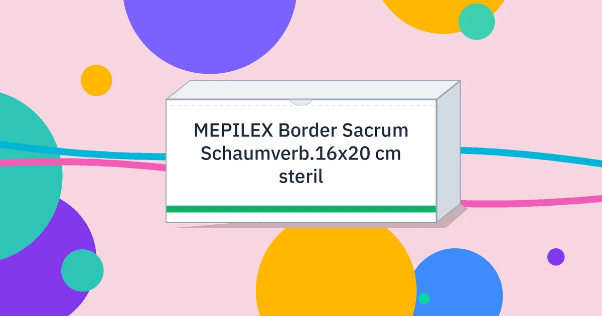 Symbolbild: Packung mit der Aufschrift MEPILEX Border Sacrum Schaumverb.16x20 cm steril (PZN 19702130) – Verfügbarkeit und Bezug in Apotheken in Frankfurt am Main
