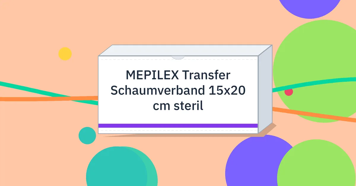 Symbolbild: Packung mit der Aufschrift MEPILEX Transfer Schaumverband 15x20 cm steril (PZN 14335425) – Verfügbarkeit und Bezug in Apotheken in Frankfurt am Main