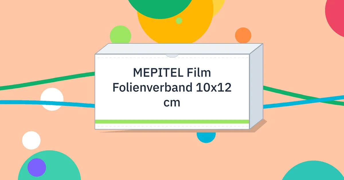 Symbolbild: Packung mit der Aufschrift MEPITEL Film Folienverband 10x12 cm (PZN 04107350) – Verfügbarkeit und Bezug in Apotheken in Frankfurt am Main