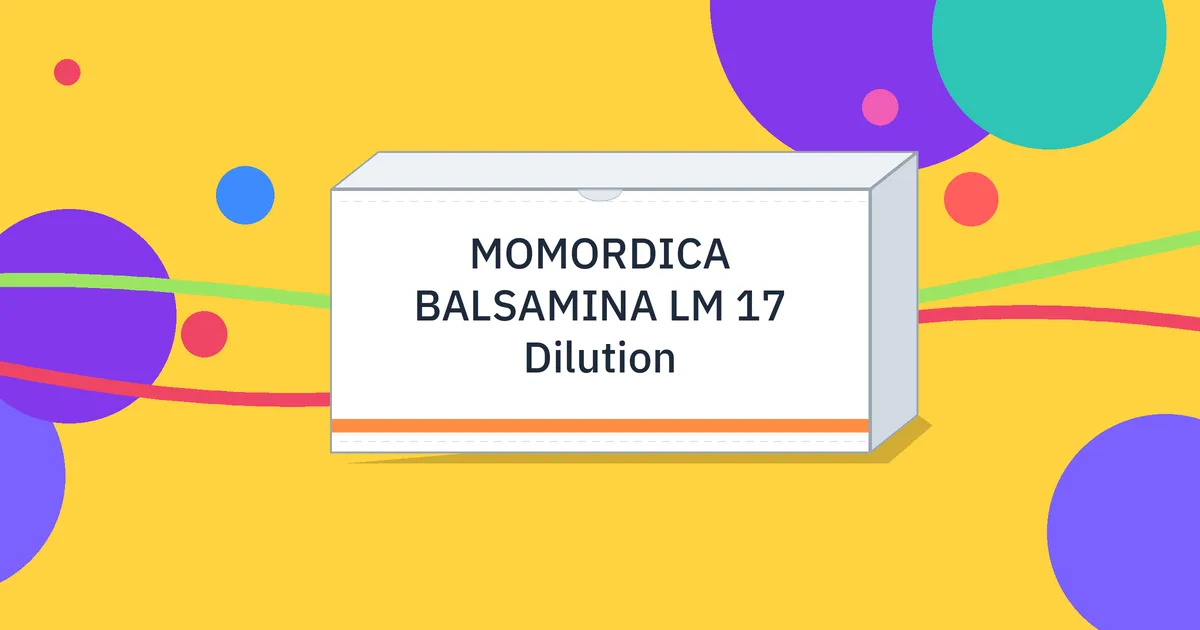 Symbolbild: Packung mit der Aufschrift MOMORDICA BALSAMINA LM 17 Dilution (PZN 13610349) – Verfügbarkeit und Bezug in Apotheken in Frankfurt am Main