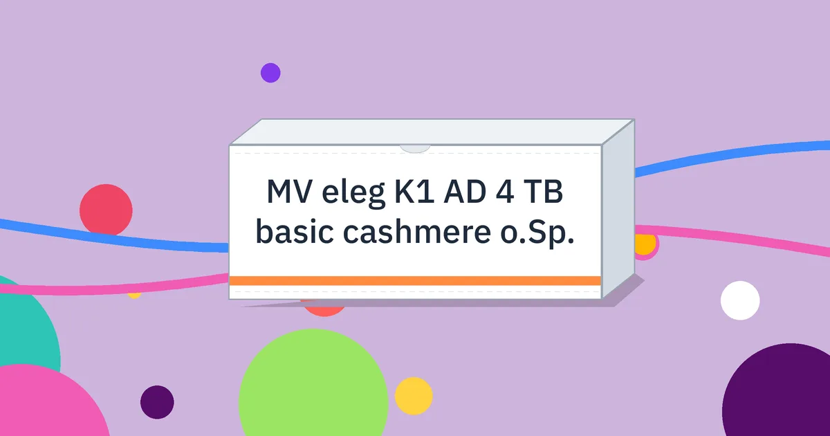 Symbolbild: Packung mit der Aufschrift MV eleg K1 AD 4 TB basic cashmere o.Sp. (PZN 14652893) – Verfügbarkeit und Bezug in Apotheken in Frankfurt am Main