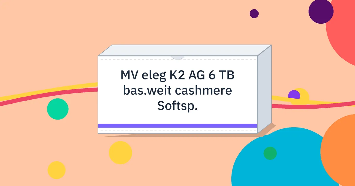 Symbolbild: Packung mit der Aufschrift MV eleg K2 AG 6 TB bas.weit cashmere Softsp. (PZN 14680754) – Verfügbarkeit und Bezug in Apotheken in Frankfurt am Main