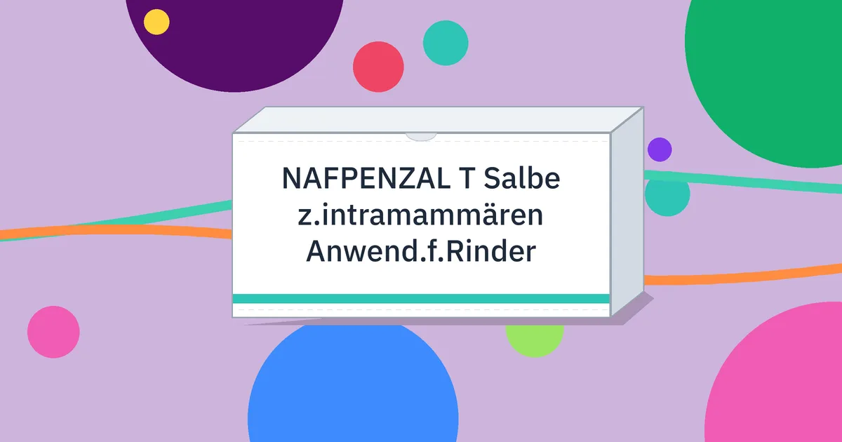 Symbolbild: Packung mit der Aufschrift NAFPENZAL T Salbe z.intramammären Anwend.f.Rinder (PZN 01431162) – Verfügbarkeit und Bezug in Apotheken in Frankfurt am Main