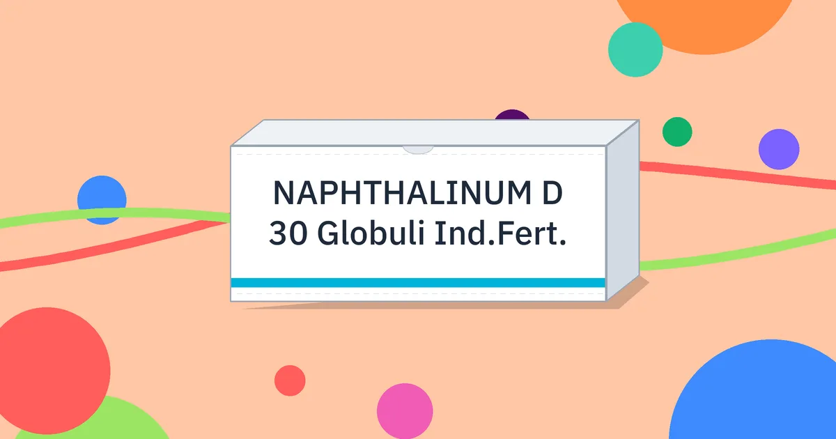 Symbolbild: Packung mit der Aufschrift NAPHTHALINUM D 30 Globuli Ind.Fert. (PZN 17676836) – Verfügbarkeit und Bezug in Apotheken in Frankfurt am Main