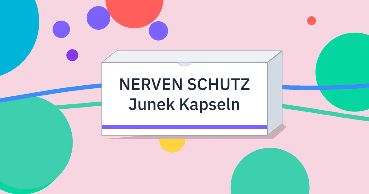 Symbolbild: Packung mit der Aufschrift NERVEN SCHUTZ Junek Kapseln (PZN 10829722) – Verfügbarkeit und Bezug in Apotheken in Frankfurt am Main