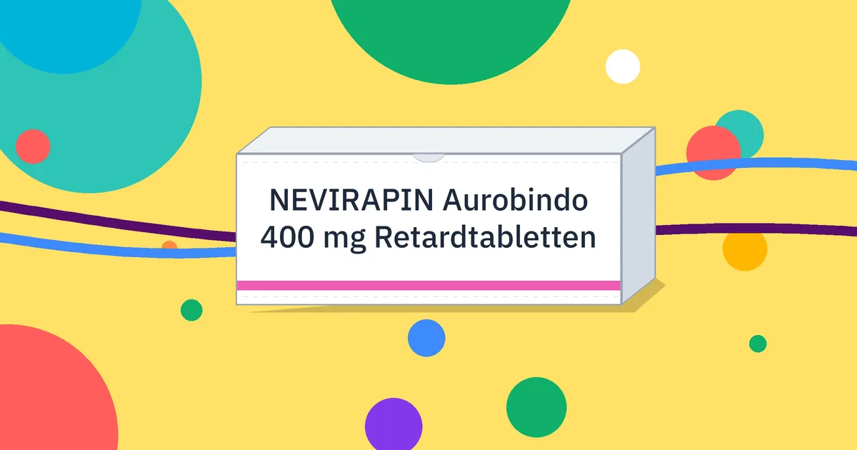 Symbolbild: Packung mit der Aufschrift NEVIRAPIN Aurobindo 400 mg Retardtabletten (PZN 17394167) – Verfügbarkeit und Bezug in Apotheken in Frankfurt am Main