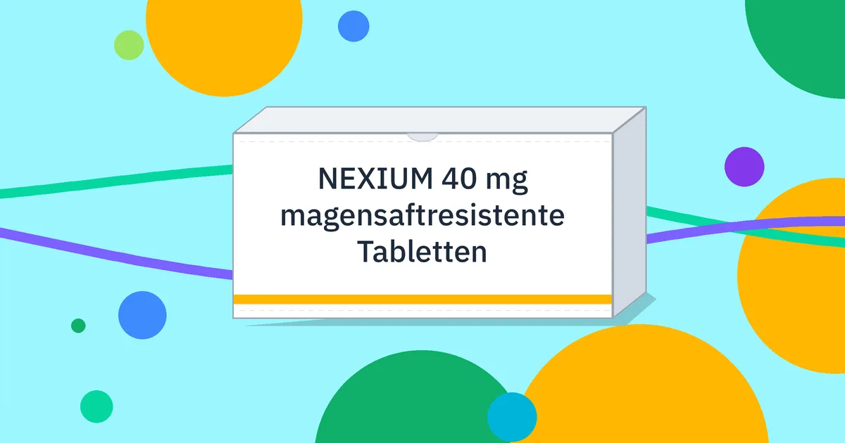 Symbolbild: Packung mit der Aufschrift NEXIUM 40 mg magensaftresistente Tabletten (PZN 16385545) – Verfügbarkeit und Bezug in Apotheken in Frankfurt am Main