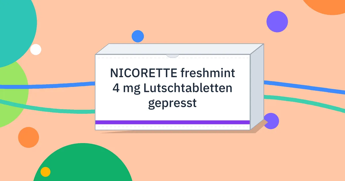 Symbolbild: Packung mit der Aufschrift NICORETTE freshmint 4 mg Lutschtabletten gepresst (PZN 10933968) – Verfügbarkeit und Bezug in Apotheken in Frankfurt am Main