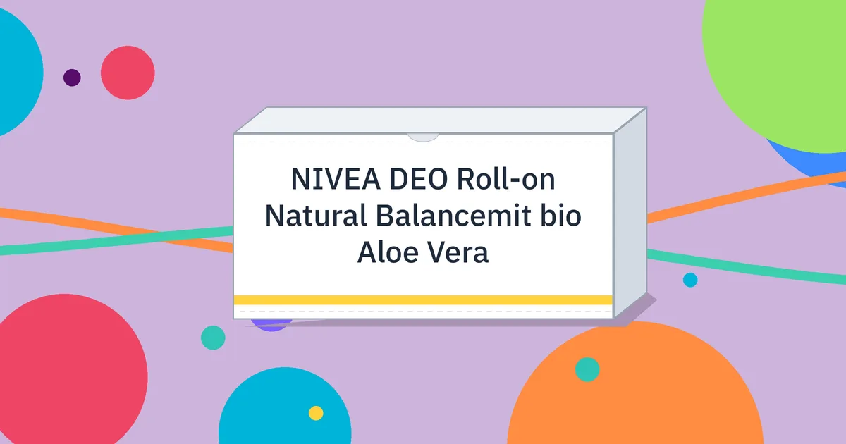 Symbolbild: Packung mit der Aufschrift NIVEA DEO Roll-on Natural Balancemit bio Aloe Vera (PZN 16698511) – Verfügbarkeit und Bezug in Apotheken in Frankfurt am Main