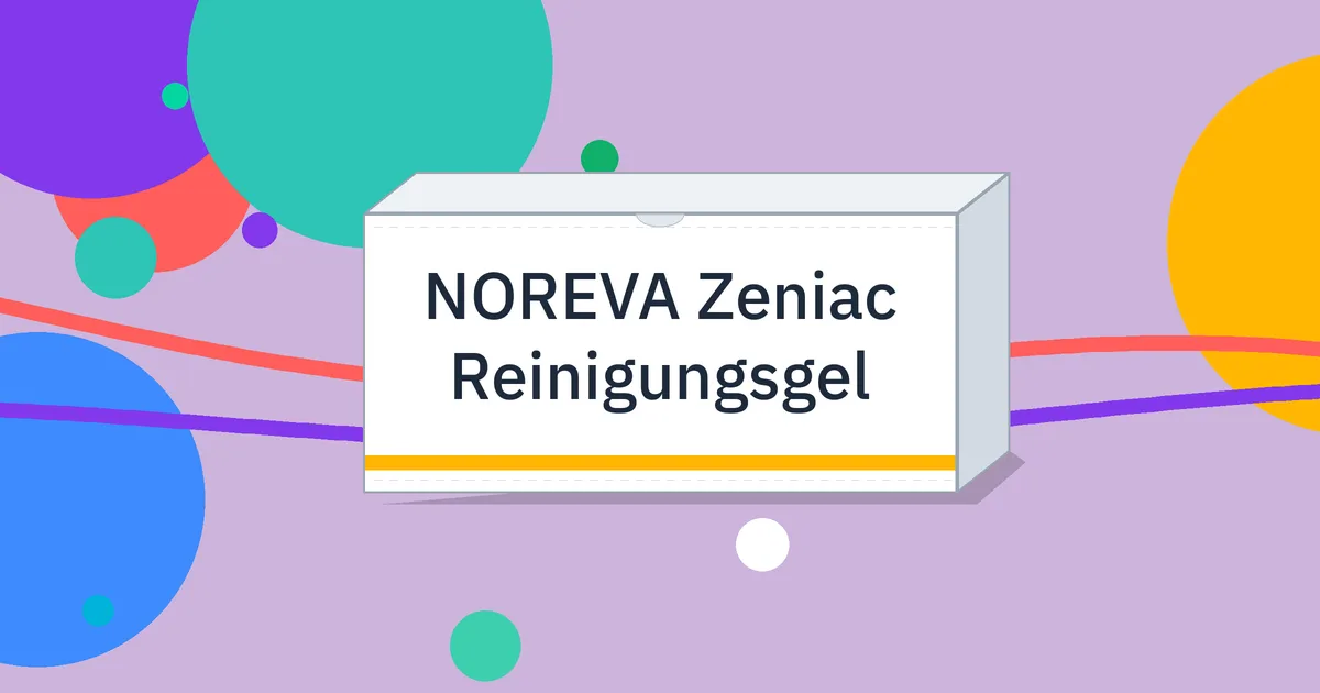 Symbolbild: Packung mit der Aufschrift NOREVA Zeniac Reinigungsgel (PZN 18299608) – Verfügbarkeit und Bezug in Apotheken in Frankfurt am Main