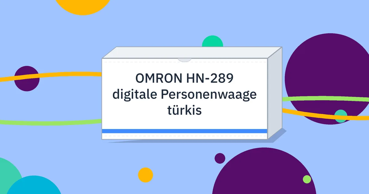 Symbolbild: Packung mit der Aufschrift OMRON HN-289 digitale Personenwaage türkis (PZN 10077469) – Verfügbarkeit und Bezug in Apotheken in Frankfurt am Main