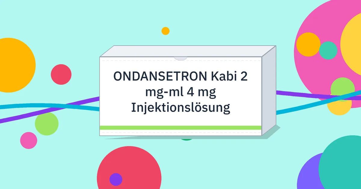 Symbolbild: Packung mit der Aufschrift ONDANSETRON Kabi 2 mg-ml 4 mg Injektionslösung (PZN 07025813) – Verfügbarkeit und Bezug in Apotheken in Frankfurt am Main