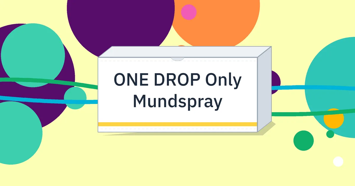 Symbolbild: Packung mit der Aufschrift ONE DROP Only Mundspray (PZN 03277819) – Verfügbarkeit und Bezug in Apotheken in Frankfurt am Main