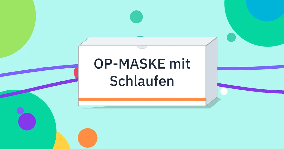 Symbolbild: Packung mit der Aufschrift OP-MASKE mit Schlaufen (PZN 16939624) – Verfügbarkeit und Bezug in Apotheken in Frankfurt am Main