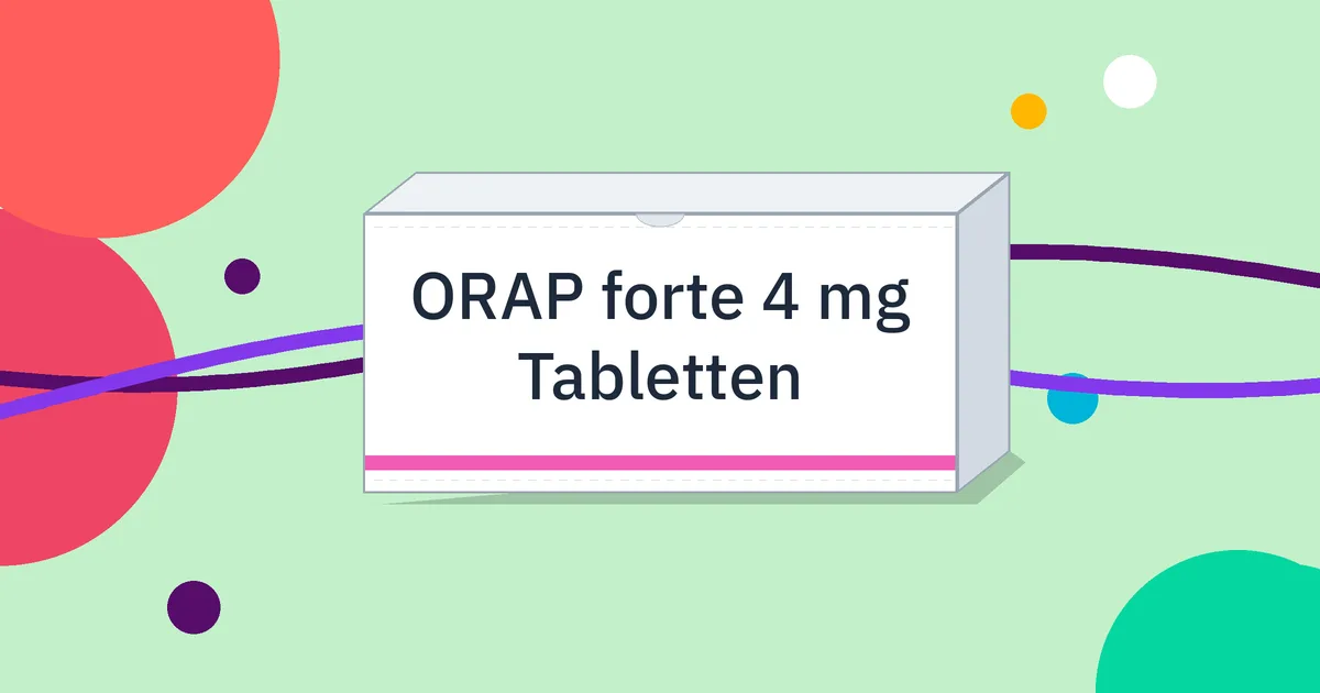 Symbolbild: Packung mit der Aufschrift ORAP forte 4 mg Tabletten (PZN 02424589) – Verfügbarkeit und Bezug in Apotheken in Frankfurt am Main