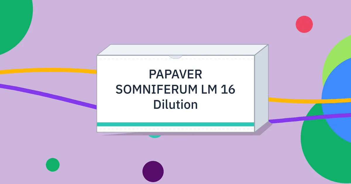 Symbolbild: Packung mit der Aufschrift PAPAVER SOMNIFERUM LM 16 Dilution (PZN 12975899) – Verfügbarkeit und Bezug in Apotheken in Frankfurt am Main