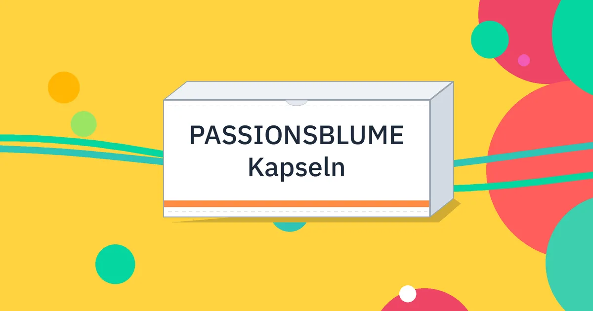 Symbolbild: Packung mit der Aufschrift PASSIONSBLUME Kapseln (PZN 02228322) – Verfügbarkeit und Bezug in Apotheken in Frankfurt am Main