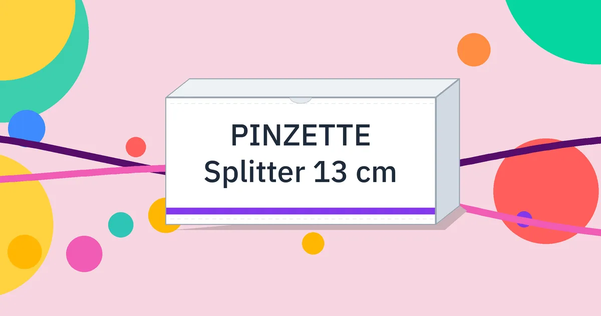 Symbolbild: Packung mit der Aufschrift PINZETTE Splitter 13 cm (PZN 01735258) – Verfügbarkeit und Bezug in Apotheken in Frankfurt am Main
