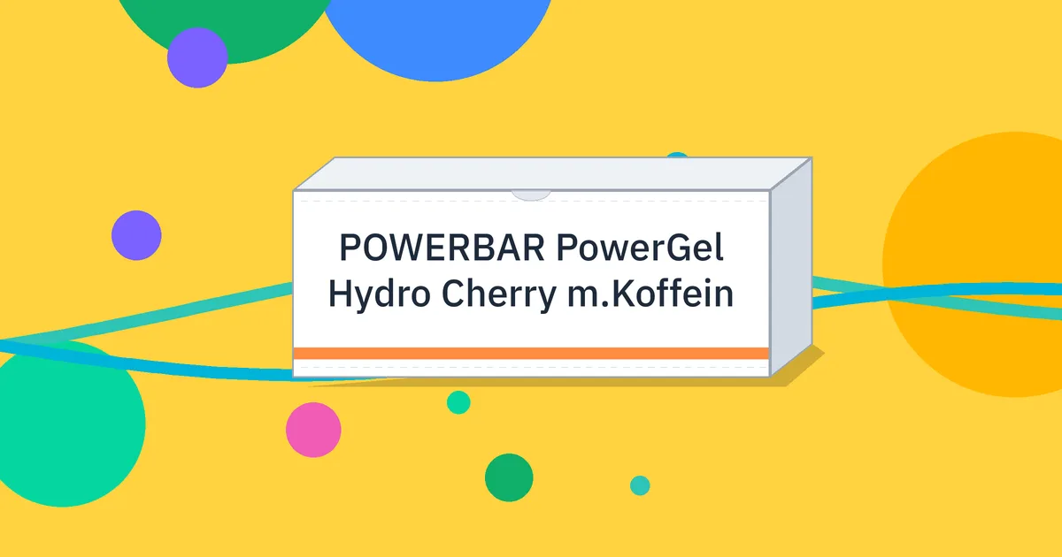 Symbolbild: Packung mit der Aufschrift POWERBAR PowerGel Hydro Cherry m.Koffein (PZN 15302965) – Verfügbarkeit und Bezug in Apotheken in Frankfurt am Main