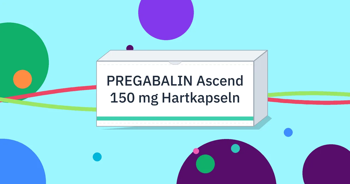 Symbolbild: Packung mit der Aufschrift PREGABALIN Ascend 150 mg Hartkapseln (PZN 16042437) – Verfügbarkeit und Bezug in Apotheken in Frankfurt am Main