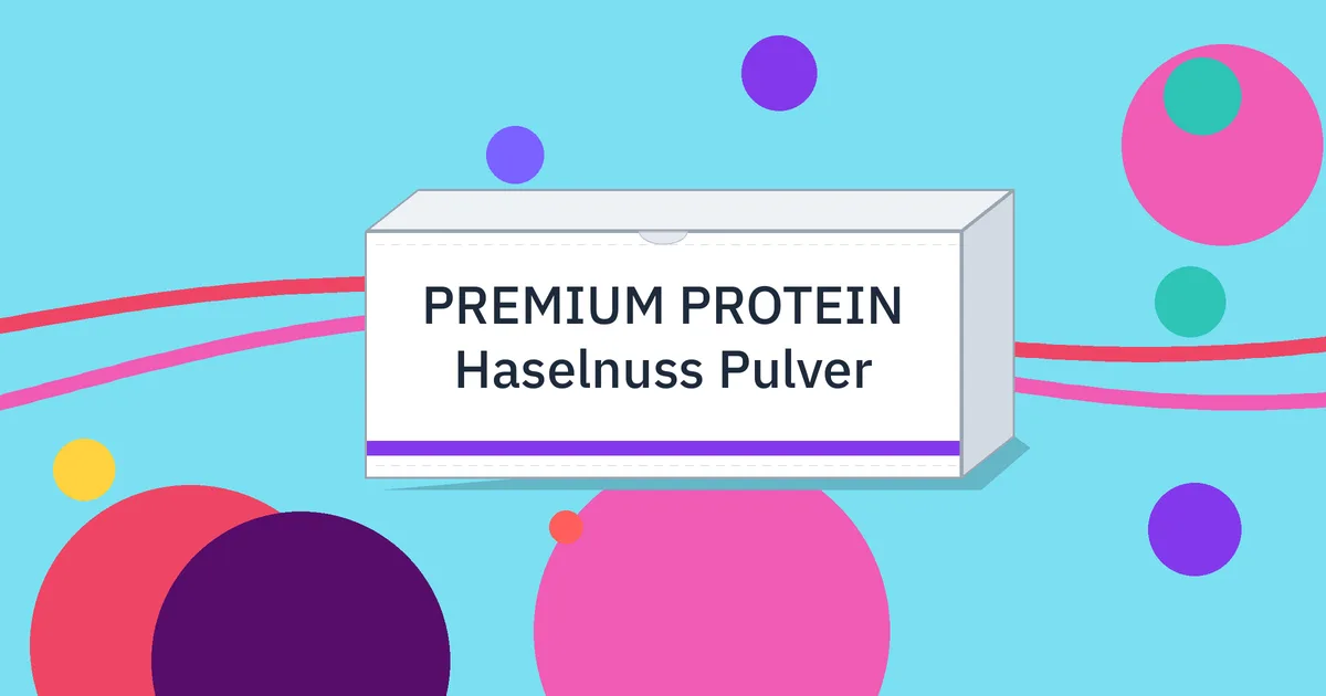 Symbolbild: Packung mit der Aufschrift PREMIUM PROTEIN Haselnuss Pulver (PZN 12458744) – Verfügbarkeit und Bezug in Apotheken in Frankfurt am Main