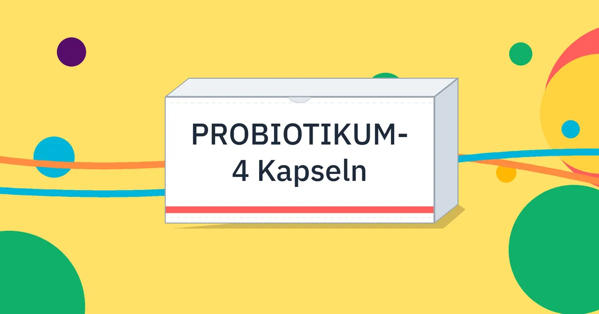 Symbolbild: Packung mit der Aufschrift PROBIOTIKUM-4 Kapseln (PZN 19641931) – Verfügbarkeit und Bezug in Apotheken in Frankfurt am Main