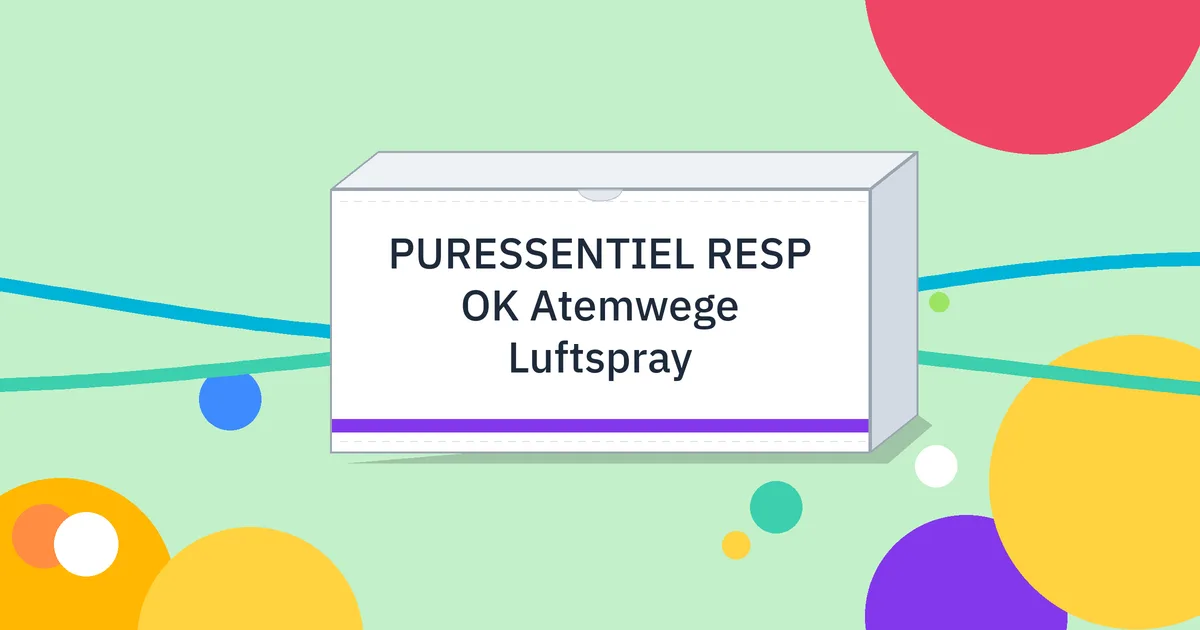 Symbolbild: Packung mit der Aufschrift PURESSENTIEL RESP OK Atemwege Luftspray (PZN 16021702) – Verfügbarkeit und Bezug in Apotheken in Frankfurt am Main