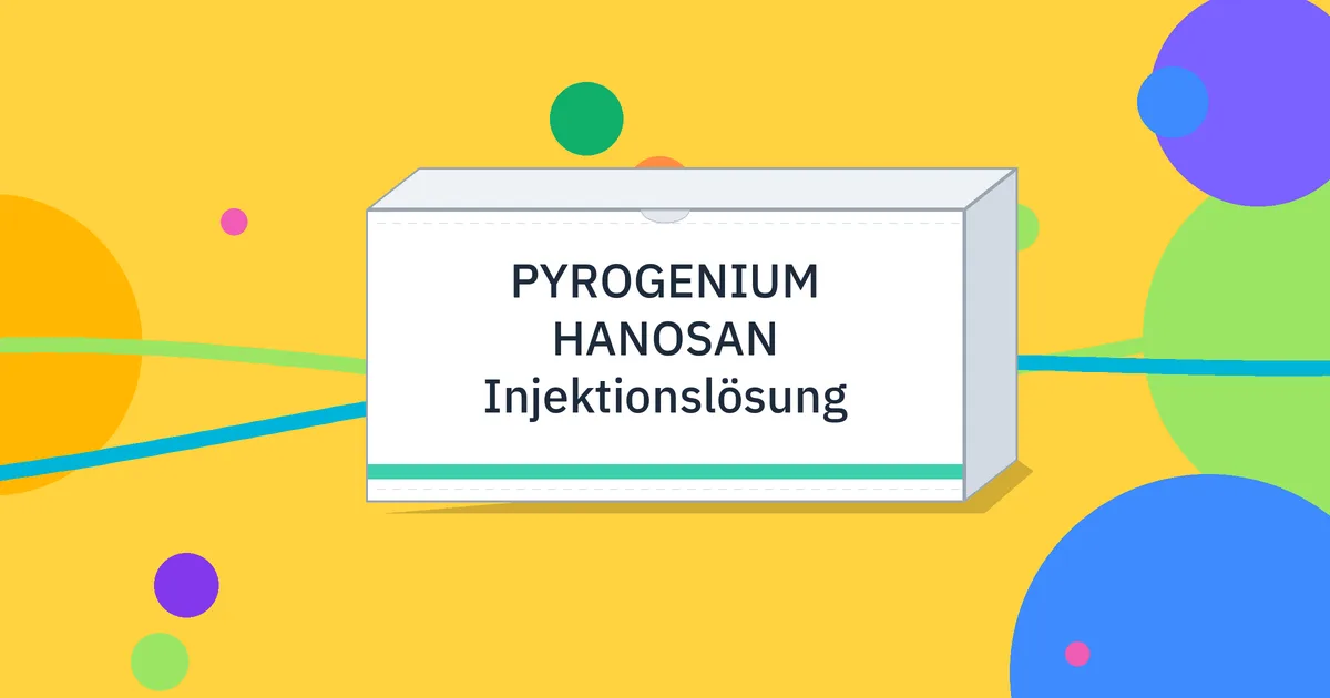 Symbolbild: Packung mit der Aufschrift PYROGENIUM HANOSAN Injektionslösung (PZN 01834635) – Verfügbarkeit und Bezug in Apotheken in Frankfurt am Main