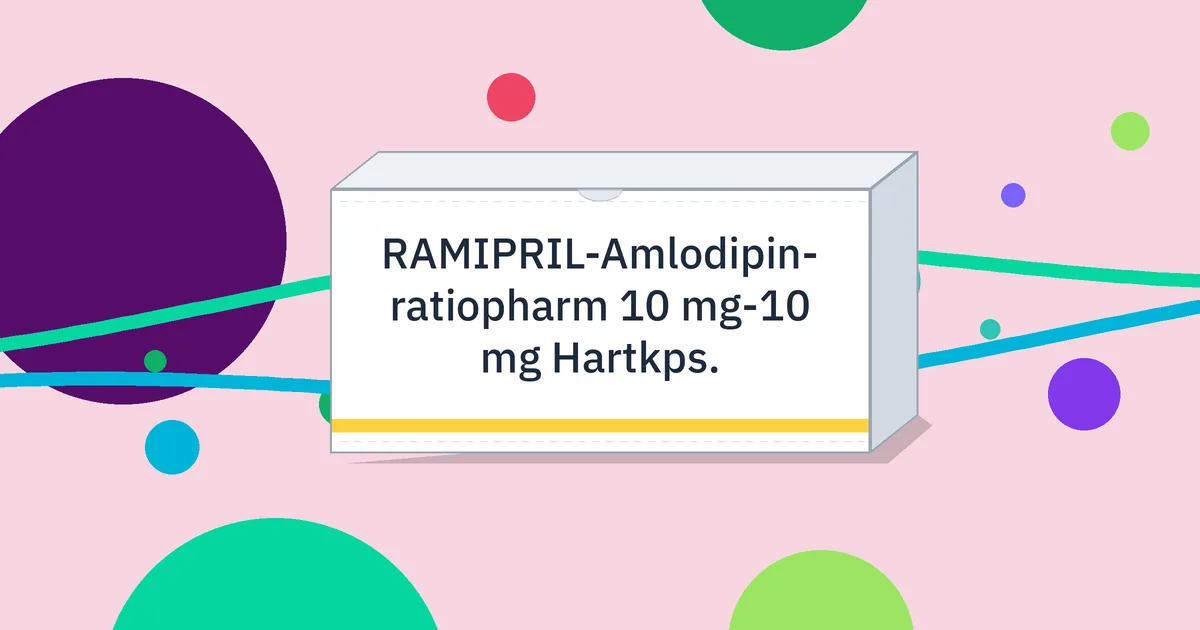 Symbolbild: Packung mit der Aufschrift RAMIPRIL-Amlodipin-ratiopharm 10 mg-10 mg Hartkps. (PZN 13752888) – Verfügbarkeit und Bezug in Apotheken in Frankfurt am Main