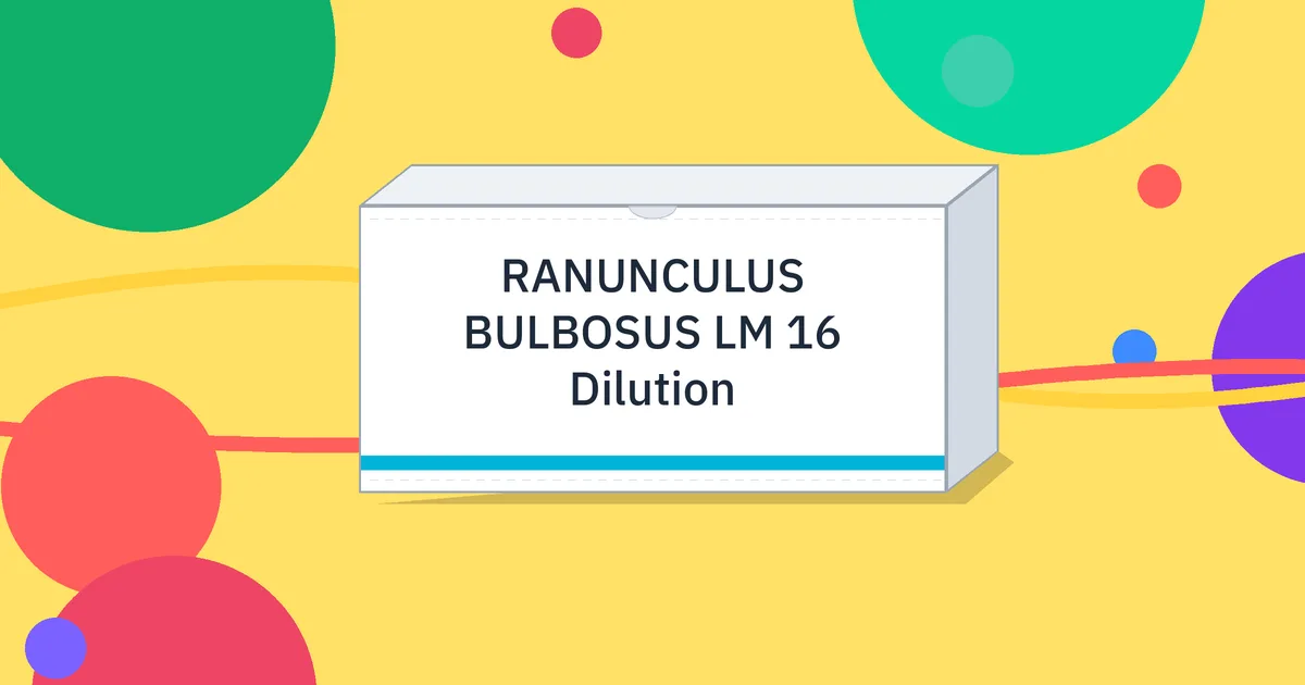 Symbolbild: Packung mit der Aufschrift RANUNCULUS BULBOSUS LM 16 Dilution (PZN 13046280) – Verfügbarkeit und Bezug in Apotheken in Frankfurt am Main