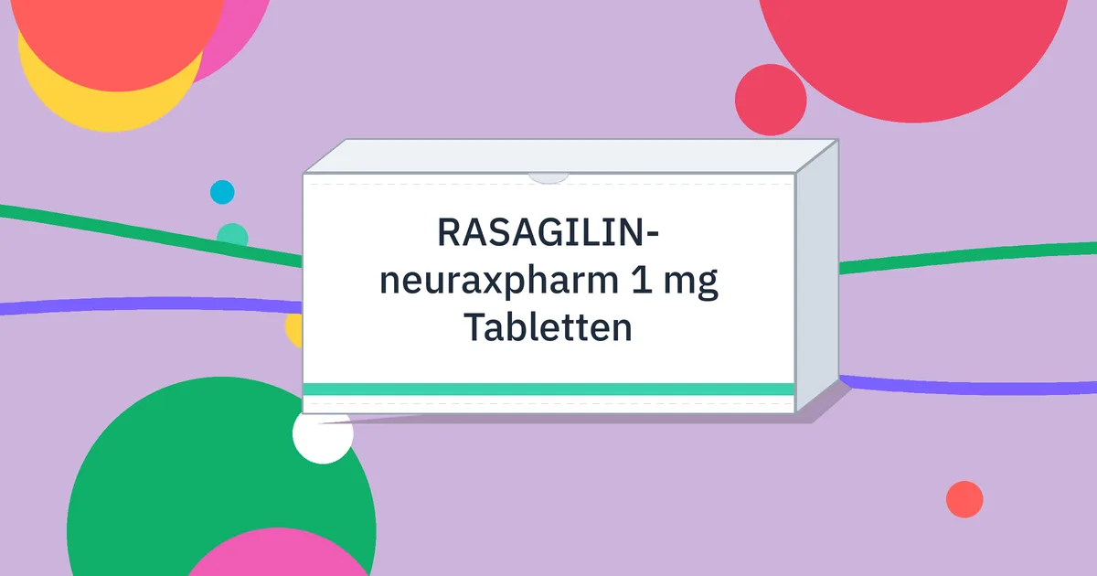 Symbolbild: Packung mit der Aufschrift RASAGILIN-neuraxpharm 1 mg Tabletten (PZN 11332461) – Verfügbarkeit und Bezug in Apotheken in Frankfurt am Main