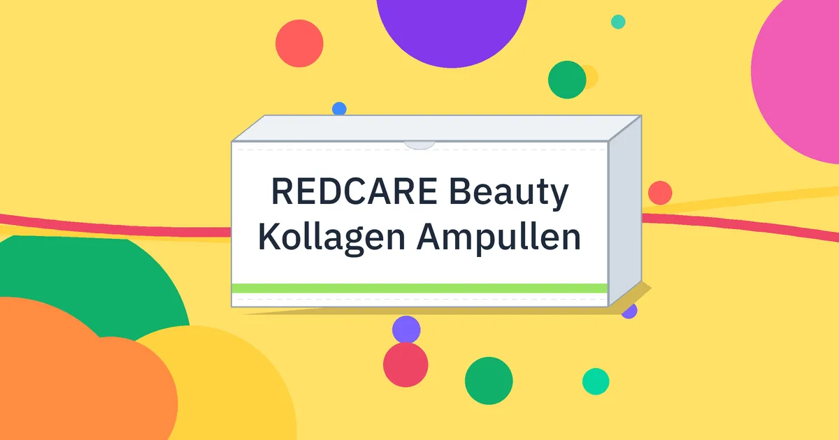 Symbolbild: Packung mit der Aufschrift REDCARE Beauty Kollagen Ampullen (PZN 19143564) – Verfügbarkeit und Bezug in Apotheken in Frankfurt am Main