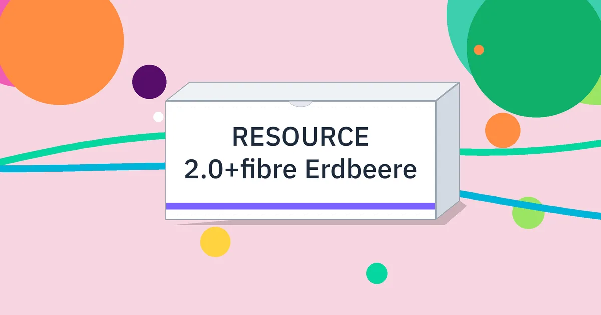 Symbolbild: Packung mit der Aufschrift RESOURCE 2.0+fibre Erdbeere (PZN 01743878) – Verfügbarkeit und Bezug in Apotheken in Frankfurt am Main