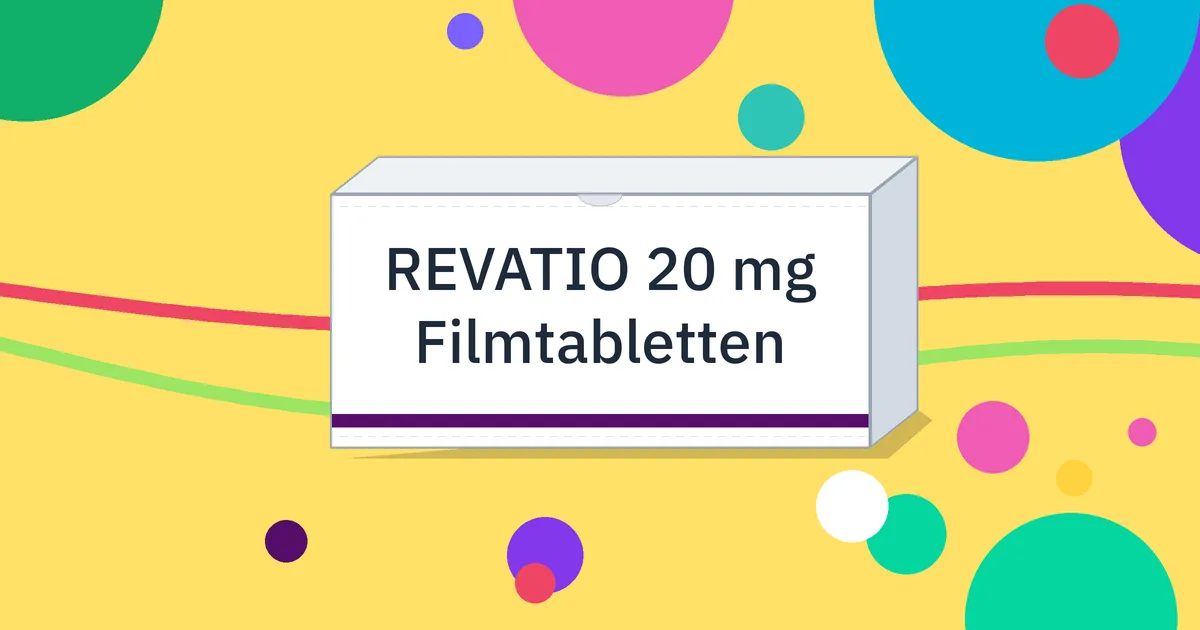 Symbolbild: Packung mit der Aufschrift REVATIO 20 mg Filmtabletten (PZN 00021551) – Verfügbarkeit und Bezug in Apotheken in Frankfurt am Main