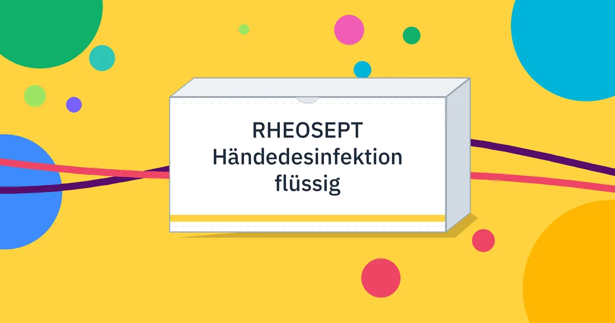 Symbolbild: Packung mit der Aufschrift RHEOSEPT Händedesinfektion flüssig (PZN 04799052) – Verfügbarkeit und Bezug in Apotheken in Frankfurt am Main