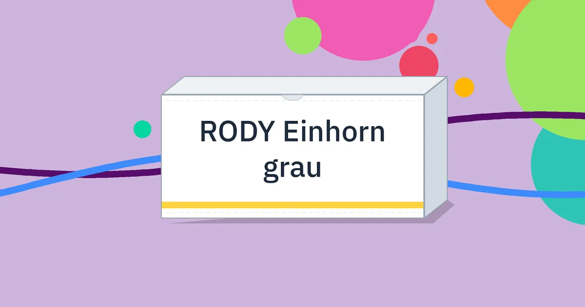Symbolbild: Packung mit der Aufschrift RODY Einhorn grau (PZN 18042039) – Verfügbarkeit und Bezug in Apotheken in Frankfurt am Main