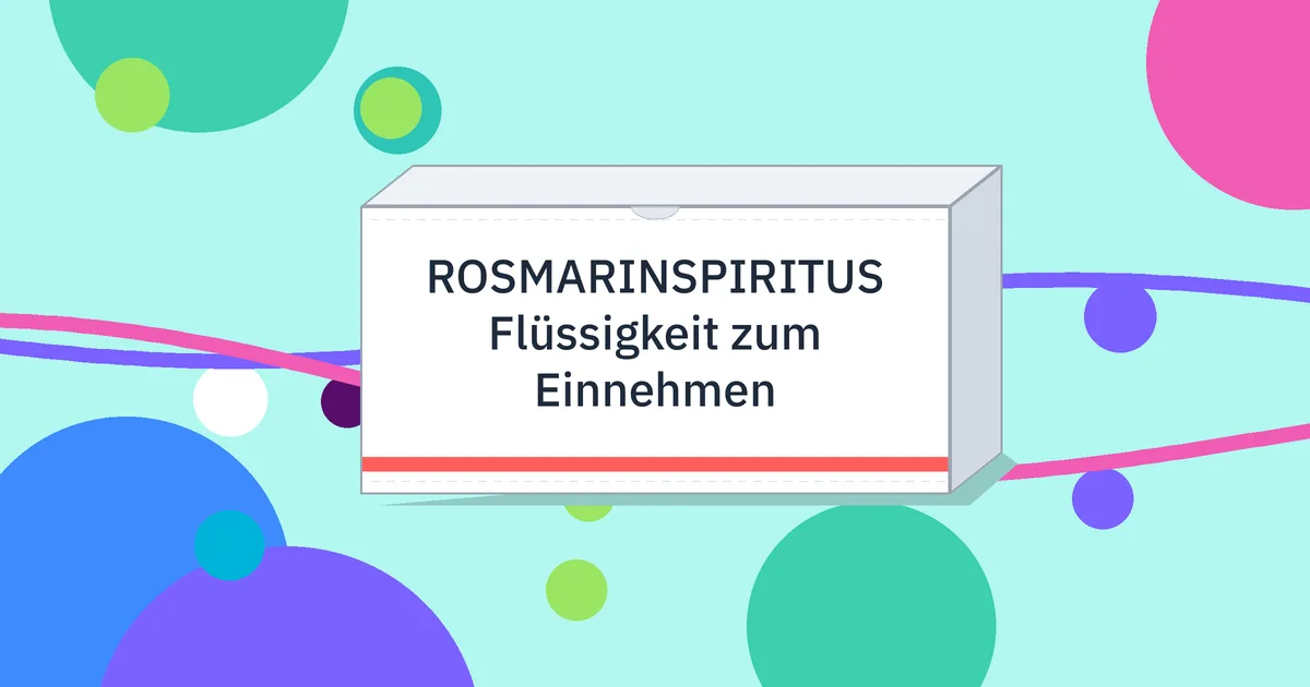 Symbolbild: Packung mit der Aufschrift ROSMARINSPIRITUS Flüssigkeit zum Einnehmen (PZN 15407724) – Verfügbarkeit und Bezug in Apotheken in Frankfurt am Main
